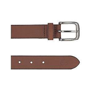Timberland Boys' Big Leather Belt for Kids, Brown/Classic, Large