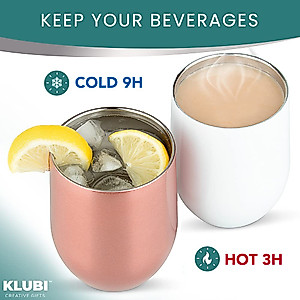 KLUBI Book Lovers Gifts Women - 12 oz Wine Tumbler or Mug - Idea for Book Club, Librarians, Bulk Readers, Literary, Glass, Bookworm, Reading