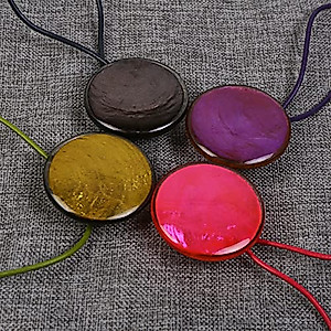 Labupa Curtain Tiebacks, 12 Inch Inlaid Shell Sequins Magnetic Tie Backs Patented Curtain Drapery Holdback Window Modern Decorative Holders with Rope for Home Cafe Balcony (Red, 2 Pack)