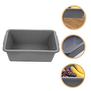 BUGUUYO 3pcs Restaurant Bowl Storage Box Storage Bins Dishwashing Tubs Washing Basin Tub Commercial Tote Tubs Multipurpose Bus Tub Restaurant Bus Tub Bus Tub for Restaurant Grey Pp