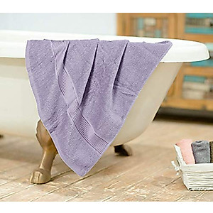 Belizzi Home Ultra Soft 6 Pack Cotton Towel Set, Contains 2 Bath Towels 28x55 inch, 2 Hand Towels 16x24 inch & 2 Wash Coths 12x12 inch, Ideal for Everyday use, Compact & Lightweight - Dark Purple