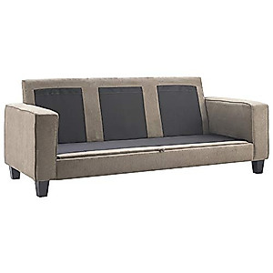 Serta Palisades Sofas with Storage 1 Modern Design, Track Arms, Foam-Filled Cushions, Easy-to-Clean Fabric Upholstery, 77", Soft Beige