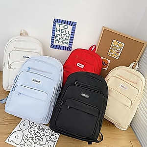 Leaper Water-resistant Laptop Backpacks Lightweight Casual Daypack Bag White
