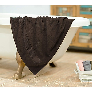 Belizzi Home Cotton 2 Pack Oversized Bath Towel Set 28x55 inches, Large Bath Towels, Ultra Absorbant Compact Quickdry & Lightweight Towel, Ideal for Gym Travel Camp Pool - Brown