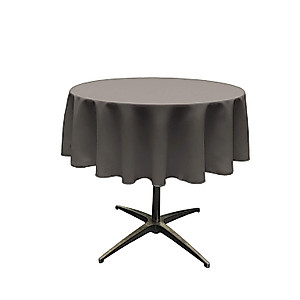 Backdrop King Inc, Round Polyester Poplin Seamless Tablecloth 36" / Overlay, Good for Small Coffee Table (Charcoal)