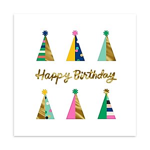 Hallmark Business (25 Pack) Square Birthday Cards (Foil Party Hats) for Employees, Groups, Associations, Organizations, Churches, Staff