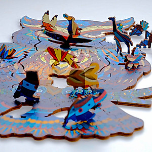 Owl Puzzle Jigsaw Puzzles – Unique Wooden Puzzles for Adults and Children – Coolest Adult Puzzles Perfect for Family – Wooden Puzzles for Toddlers – 210 Piece Custom Puzzle for Kids and Adults