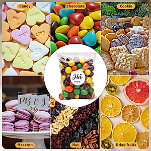 AIOMOB 100 Set His Her Favorite Stickers Candy Bags Wedding Favor Stickers 4x6 Inches Self Sealing Cellophane Bags for Wedding Favor Labels Guest Welcome Bag Stuffers Bulk