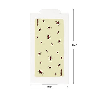 Cockroach Glue Trap by Catchmaster - 6 Count, Ready to Use Indoors. Spider Scorpion Insect Bug Trap Sticky Adhesive Long-Lasting Print Design Fold-able Poison-Free Non-Toxic - Made in The USA