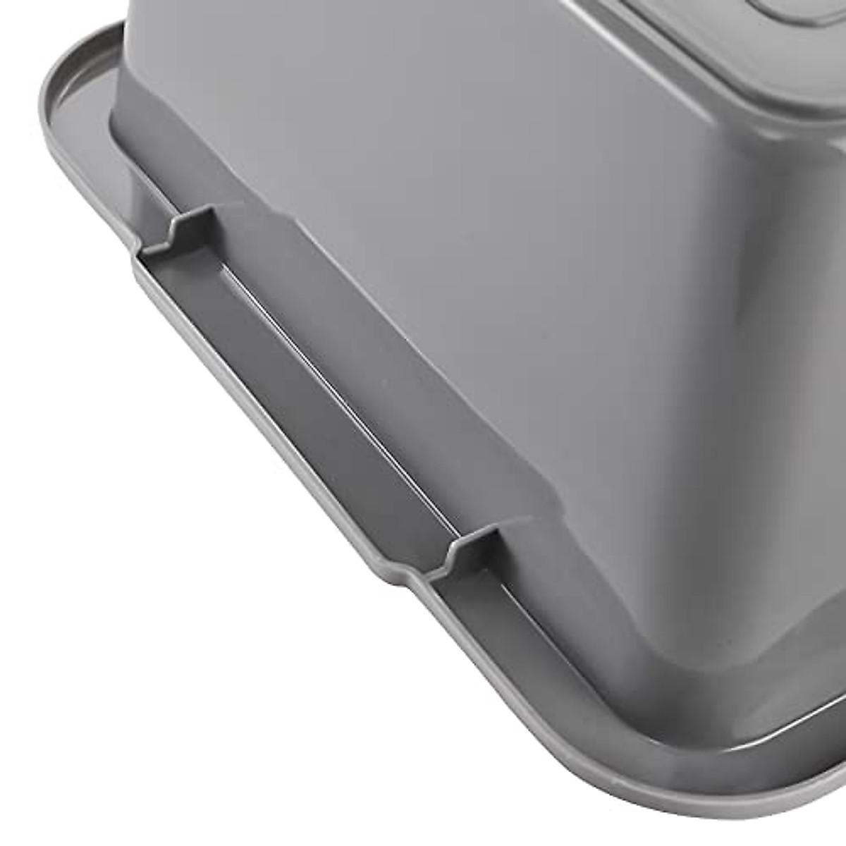 Dicunoy 4 Pack Plastic Bus Tubs, 8L Dish Tubs Food Service Tub, Kitchen Rectangle Wash Dish Basin Pans, Small Meat Lugs, Concrete Cement Mixing Tray, Commercial Tote Box for Home, RV, Camping