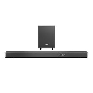 Hisense AX3125H 3.1.2Ch Sound Bar with Wireless Subwoofer, 440W, Dolby Atmos, Bluetooth 5.3, EzPlay, 4K HDMI Pass Through, Roku TV Ready, DTS:X, HDMI/AUX/ARC/Optical/USB, 7 EQ Modes