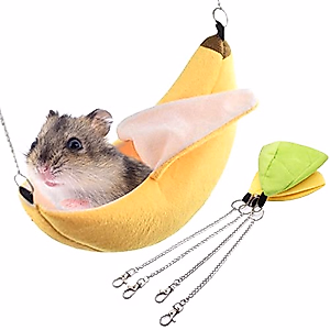 CONSIO 2 Pieces Rat Hammock Banana Hamster Bed House Hammock - Warm Swing - Hanging Soft Bed Mat - for Hamster Parrot Squirrel Guinea Pig Chinchillas Playing and Sleeping
