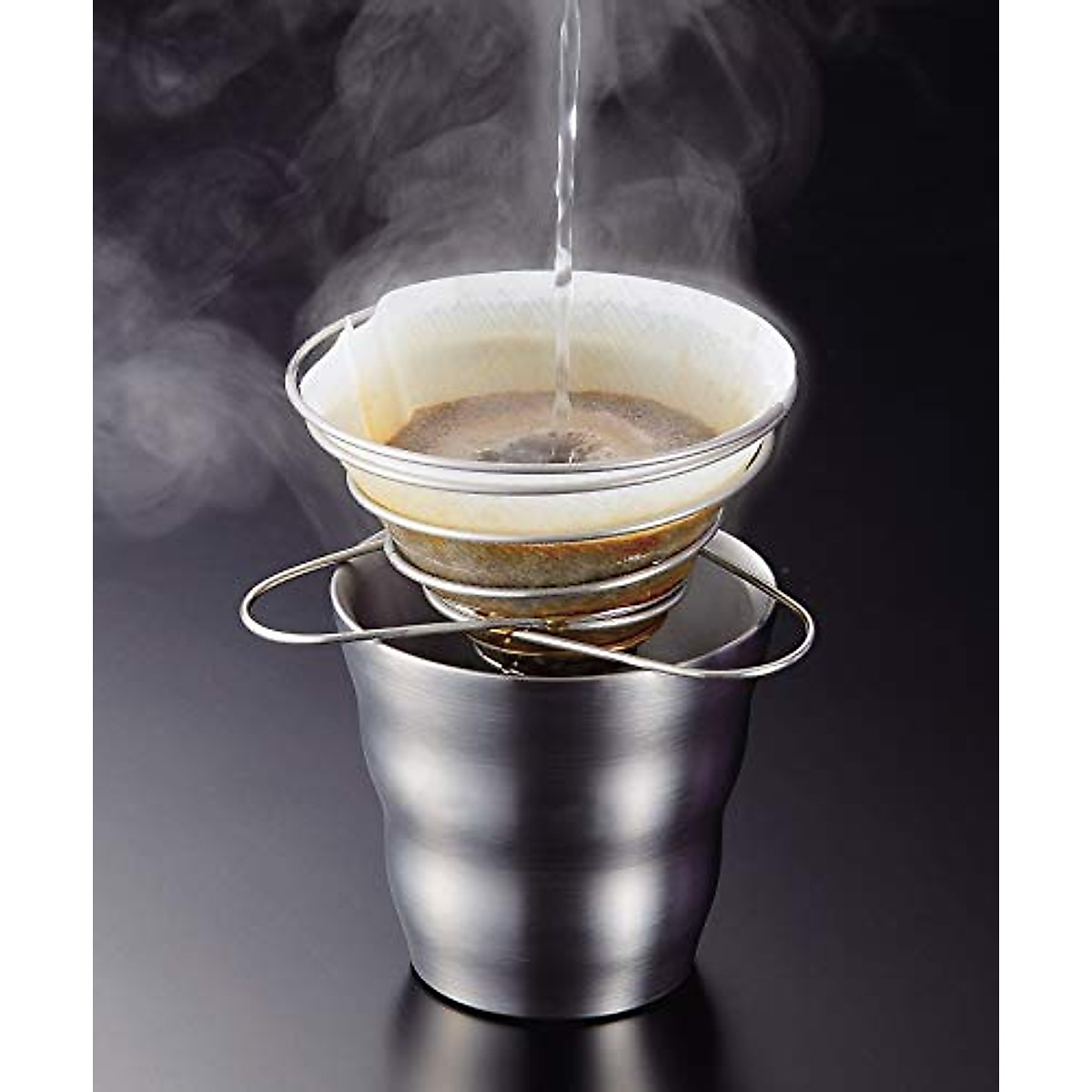 SOTO Helix Coffee Maker - Lightweight, Flexible, High-grade Stainless Steel, and Collapsible Coffee Maker for 2 People