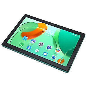 10.1 Inch HD Tablet Green 4G LTE 5G WiFi 8GB RAM 256GB ROM Octa Core CPU 7000mAh Dual Camera Tablet PC ，100‑240V (US Plug)