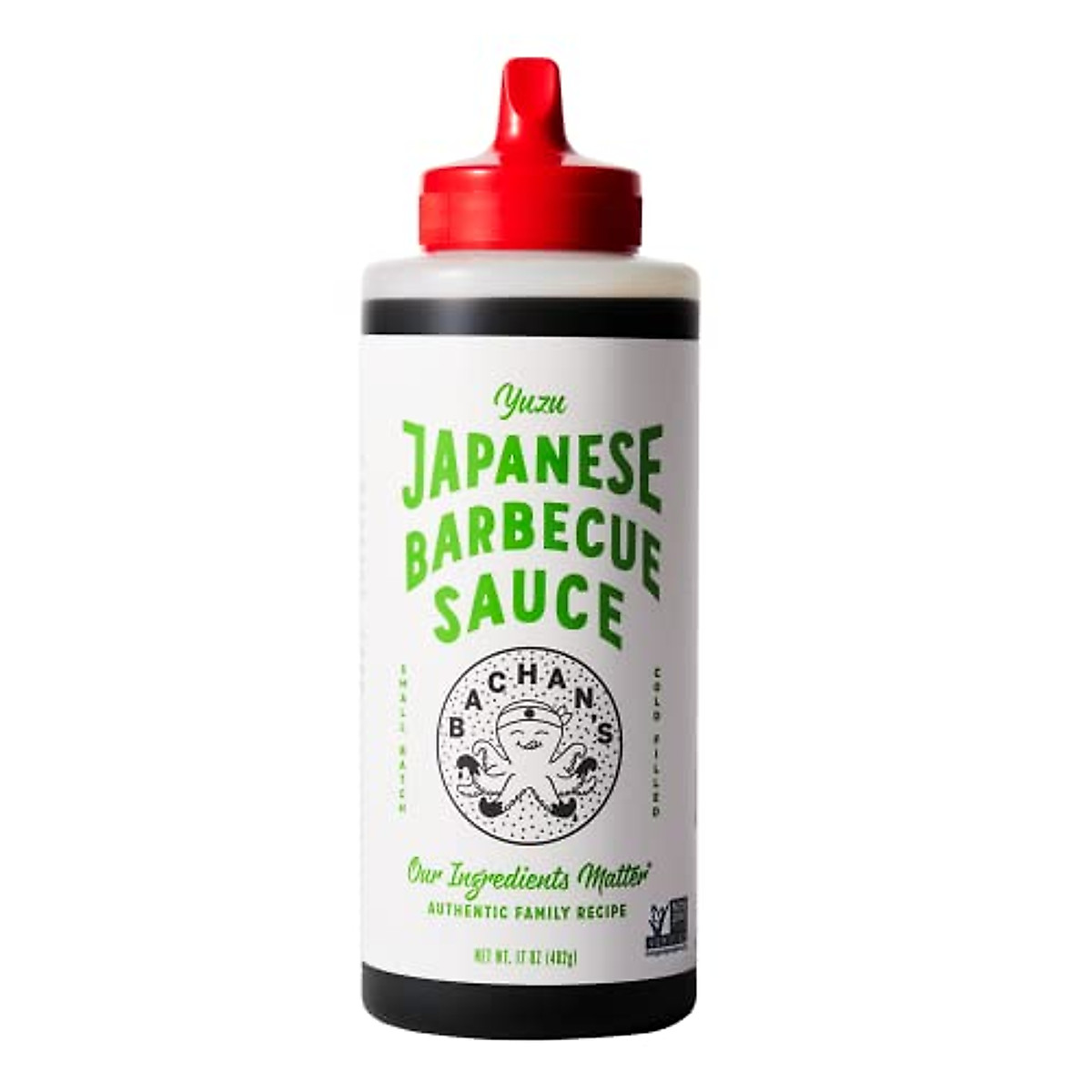 Bachan's Japanese Barbecue Sauce, Yuzu, 17 Oz, Non GMO, No Preservatives, Vegan, BPA free, BBQ Sauce for Chicken, Beef, Pork, Noodles, and More