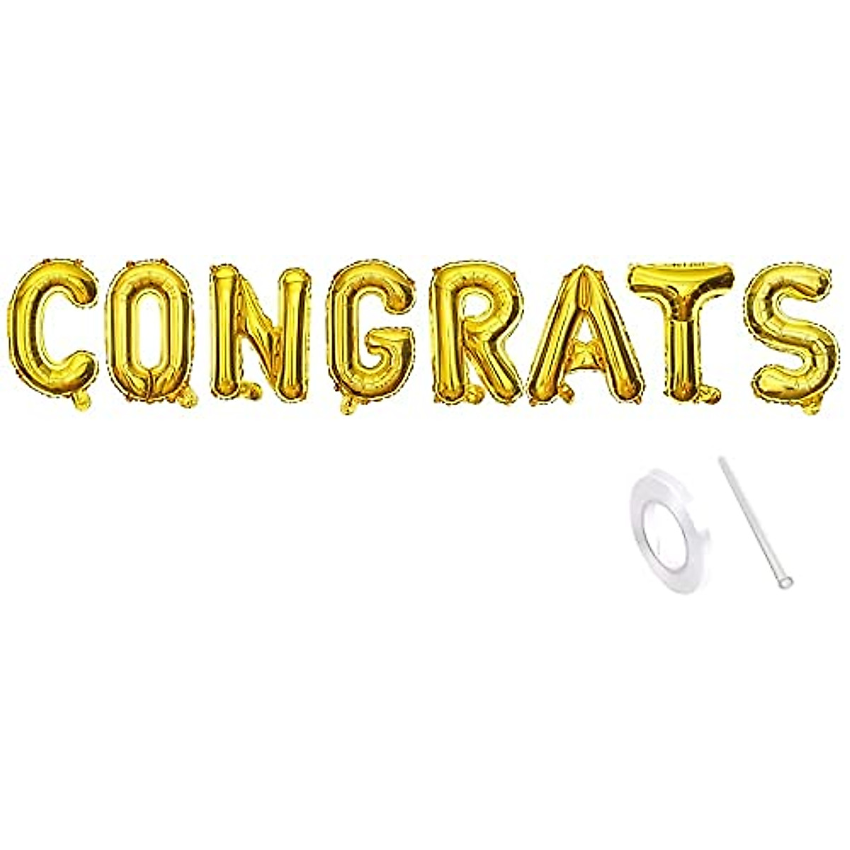 Congrats Balloons Congratulations Balloons Banner rose gold 16 inch letter Balloons Foil Mylar Balloons Set for Graduation Party Decorations Supplies,Congratulations Graduate Balloons,Retirement,