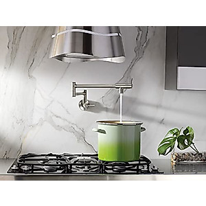 Moen Modern Spot Resist Stainless Wall Mount Swing Arm Folding Pot Filler, Double Jointed Kitchen Faucet, S665SRS