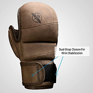 Hayabusa T3 LX Leather 7oz MMA Sparring Training Gloves Men & Women - Brown, Medium