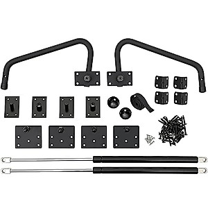 Full Size Deluxe Murphy Bed Kit, Murphy Bed Hardware with Two-Stage Gas Spring All Hardware for Folding Cabinet Wall Bed, Heavy Duty DIY Murphy Bed Kit, Effortless to Pull Down & Fold Back