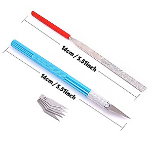 Keadic 9Pcs Gundam Model Tools Kit Hobby Building Tools Craft Set for Basic Model Building, Repairing and Fixing