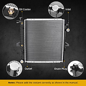 DWVO Radiator Compatible with 1998-2001 Ford Explorer 4.0L,1999-2008 Ranger 3.0L,1999-2011 Ranger 4.0L, 1998-2007 Mazda B3000 3.0L, 1998-2009 B4000 4.0L, 2001 Mercury Mountaineer V6 4.0L