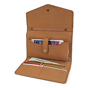 Timberland RFID Leather Wallet Phone Bag with Detachable Crossbody Strap, Wheat (Nubuck)