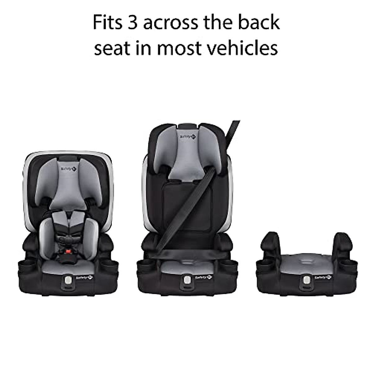 Safety 1st Boost-and-Go All-in-1 Harness Booster car seat, 3-in-1 harnessed Booster: Forward-Facing Harness Booster, Belt-Positioning Booster and Backless Booster, High Street