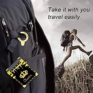 Fiyart Airpods Case for Airpods 2&1 Queen Golden Crown Luxury Trunk Charging Cover Protective Case with Airpod Accessories Anti-Lost Keychain Strap Carabiner