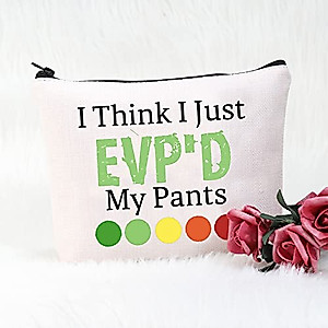 POFULL Ghost Hunting Gift Paranormal Gift I Think I Just Evp'd My Pants Cosmetic Bag Ghost Adventurers Gift (I Think I Just Evp'd bag)