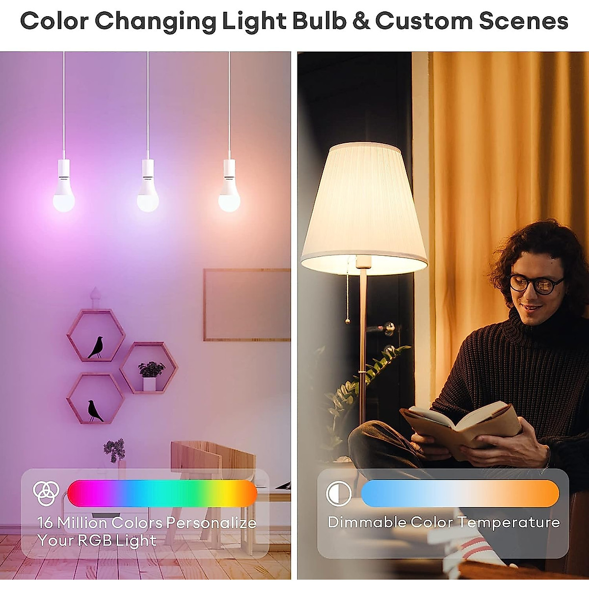 HOMOSUM Battery Operated Light Bulb,E26 Detachable Charging,Non-Hardwired,40W Equivalent,2400mAh,Remote Control,Dimmable Light Bulb with Remote Control,LED Emergency Puck Lamp,No Wiring(1-Pack)