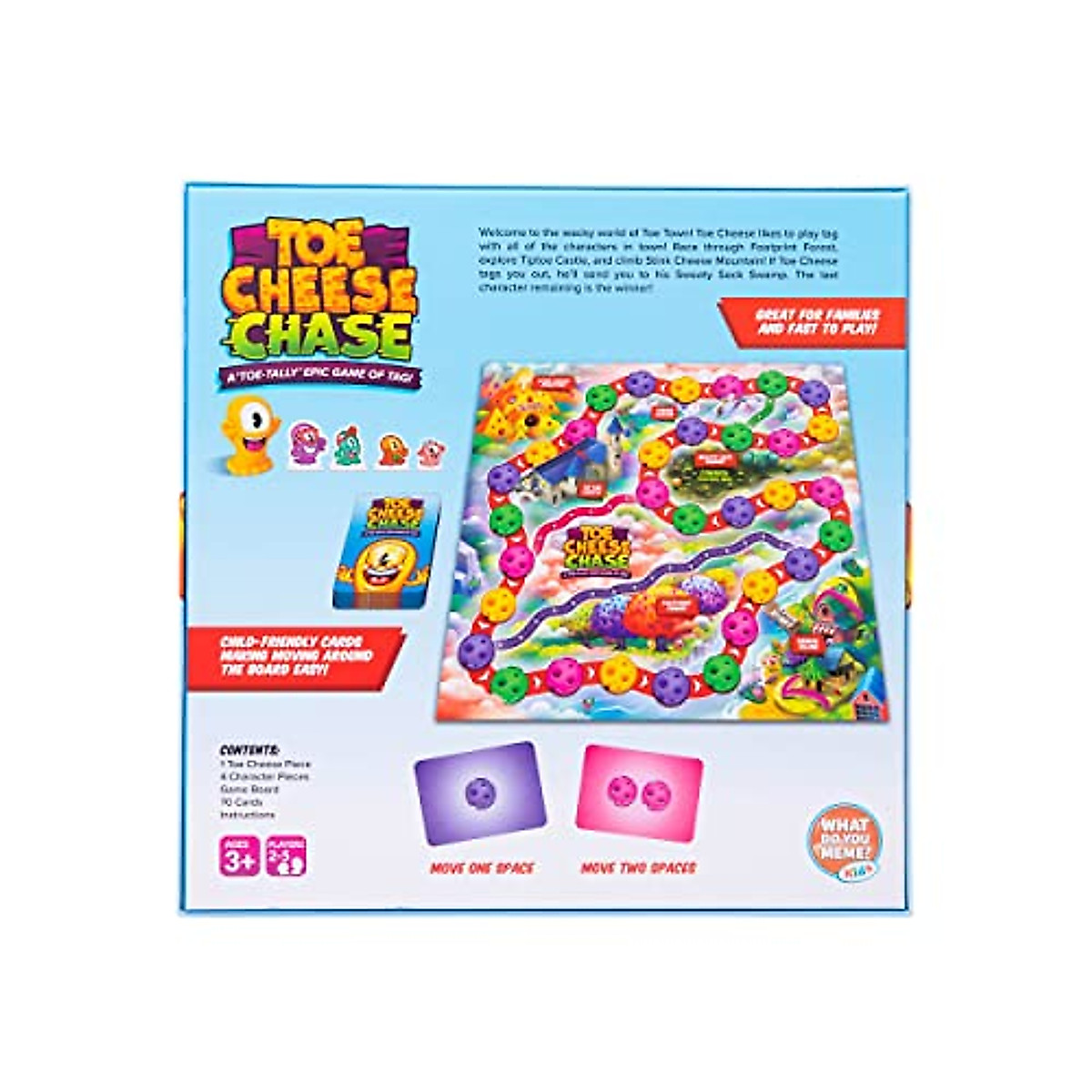 WHAT DO YOU MEME? Toe Cheese Chase - The Silly Board Game for Family Game Night