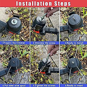 NeJesZoe 10 Pieces String Trimmer Head,Electric Weed Eater Wire Replacement Head,Steel Wire Trimmer Spool Line,Weed Trimmer Cutter Head for Cordless Grass Trimmers with Bore 0.2inch/5.5mm