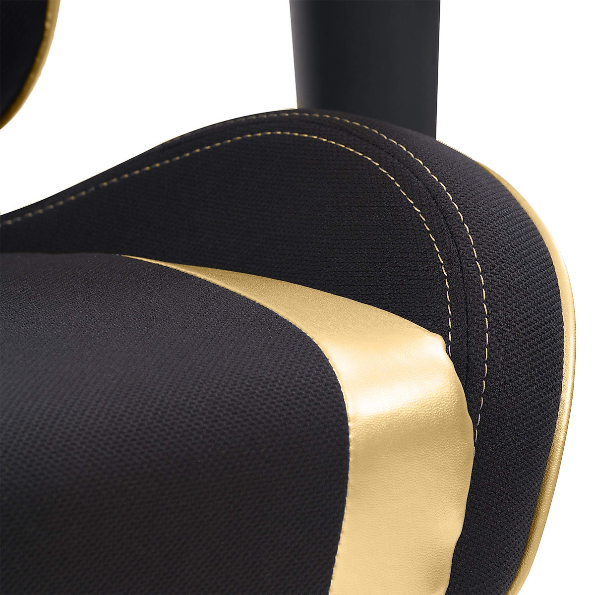 CorLiving Gaming Chair, Black/Gold