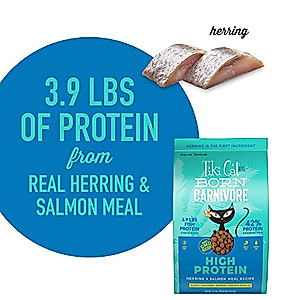 Tiki Cat Born Carnivore High Protein, Herring & Salmon Meal, Grain-Free Baked Kibble to Maximize Nutrients, Dry Cat Food, 5.6 lbs. Bag
