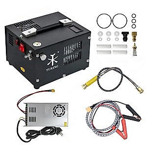 Pcp Air Compressor 4500Psi 30Mpa Powered by Car 12V DC or Home 110V AC 500W/Converter Paintball/Scuba Tank Compressor Pump