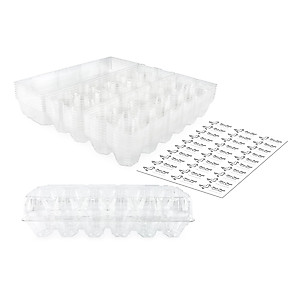 Cornucopia Duck Egg Cartons (8-Pack); Plastic Jumbo Egg Containers for Duck and Turkey Egg Storage