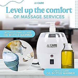 JJ CARE Lotion Warmer w/ 300ml Oil Warmer Pump Bottle, Massage Oil Warmer for Massage Therapy, Lotion Warmer Dispenser Heated, Oil Warmer for Massage, Lotion Bottle Warmer, Massage Oil Warmer Electric