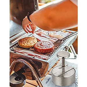 NOBER Burger Press Stainless Steel Grill Griddle Flat Hamburger Patty