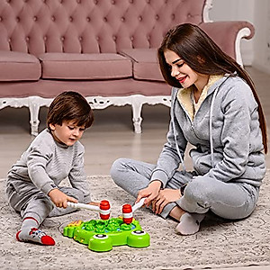 CifToys Interactive Whack a Frog Game for Kids Ages 3, 4, 5, 6, 7, 8 Years Old Boys Girls, Fun Learning Gift for Toddlers, 2 Early Developmental Toy Hammers Included