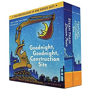 Goodnight, Goodnight, Construction Site and Steam Train, Dream Train Board Books Boxed Set