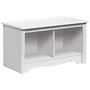 Prepac Twin Cubbie Bench, White