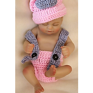 Wamdoll Miniature 10" Truly Real Beautiful Dreamer Newborn Baby Dolls Silicone Vinyl Full Body Waterproof for Girl