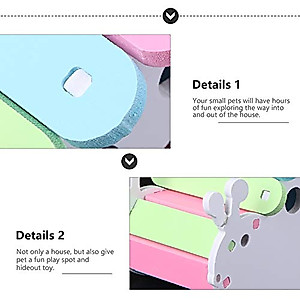 Balacoo Hamster Wooden Hideout House DIY Hideaway Hut Snail Design Exercise Toys for Guinea Pig,Dwarf Hamster,Mouse,Rat