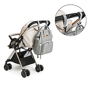 OUSIJOJO Diaper Bag Backpack Diaper Bags for Baby Girl Boy Baby Diaper Changing Backpacks Maternity Diaper Bags Mommy Nappy Bag,Gray