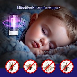 Jahy2Tech Bug Zapper Indoor,4 Pack Electronic Mosquito Zapper Indoor Mosquito Killer Lamp with UV Light Attractant,Plug in Fruit Fly Traps Indoor for Home, Living Room, Office Pest Control, Gery