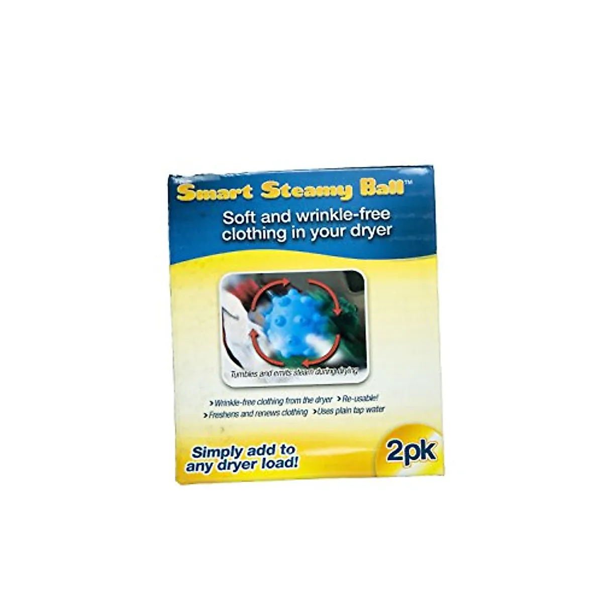 Smart Steamy Ball - Wrinkle Releasing Dryer Balls - Laundry Dryer Fabric Softening Ball - 2 Boxes