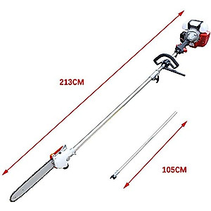 DNYSYSJ 42.7CC Garden High Branch Saw 2.5M-3.5M,Pole Saw,Powerful Gas Pole Chainsaw Split Shaft Chainsaw Pruner Trimmer for Outdoor Tree Tool