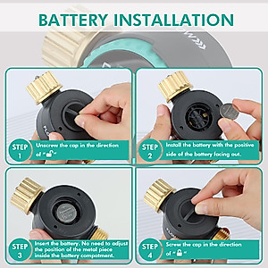 RESTMO Water Flow Meter with 360° Rotatable Control Panel, Brass Inlet & Outlet, Measure Gallon/Liter Consumption and Flow Rate for Garden Hose Nozzle Watering, RV Water Tank Filling, Lawn Sprinkler