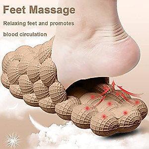 Massage Bubble Slides for Women Men, Non-slip Summer Bubble Slippers, Soft EVA Foam Golf Ball Slides, Cloud Cushion Thick Sole Spa Slides Slippers for Gym Shower Bedroom Home Sandals