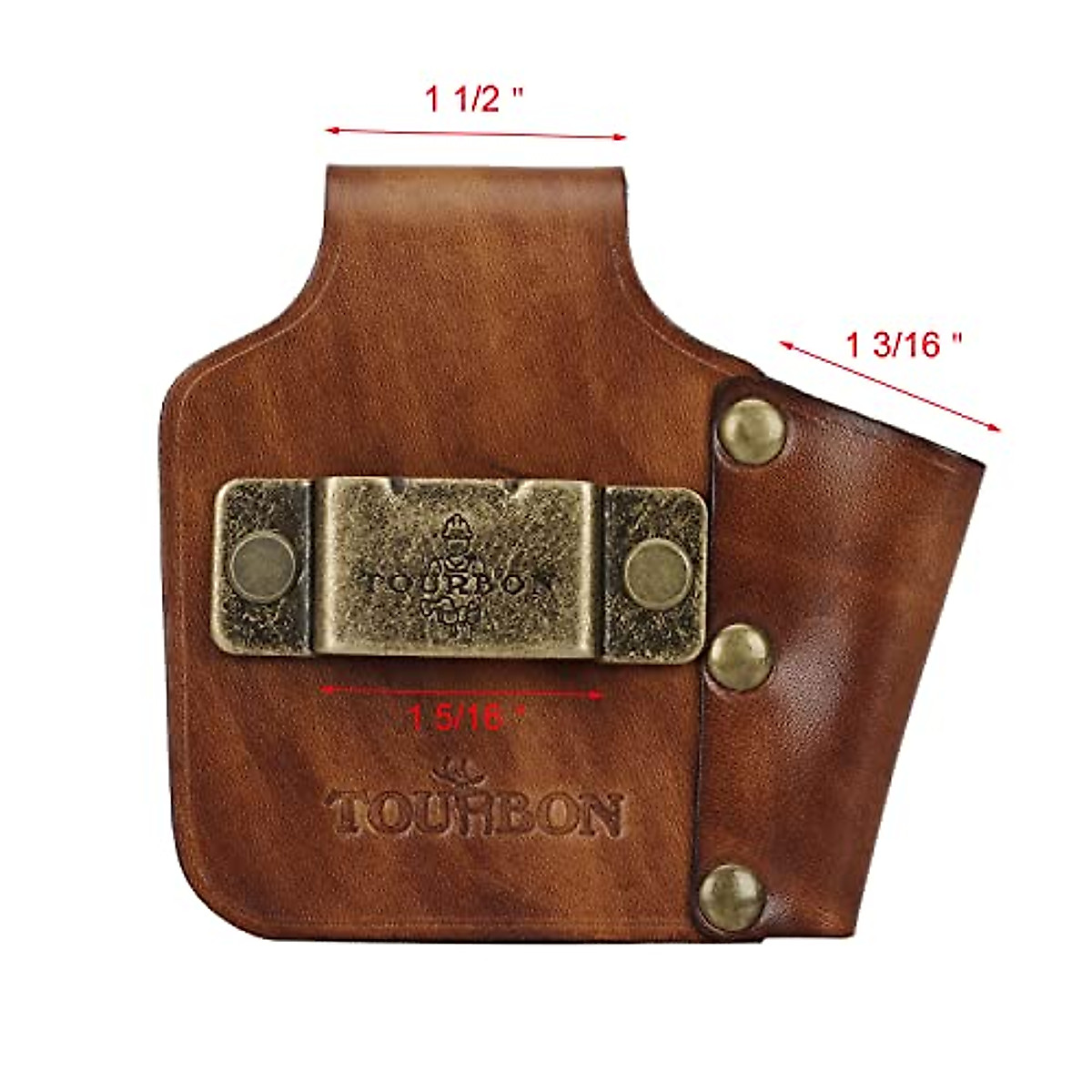 Tourbon Leather Measuring Tape Screwdriver Holder Pocket Hitch Tool Holster Brown